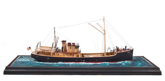 Bonhams : A waterline diorama of the fishing trawler Beth of Boston ...