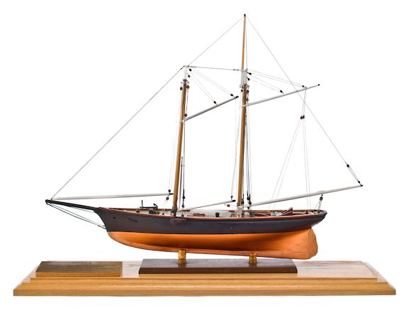 Bonhams : A fine small model of the schooner yacht America 20th century ...