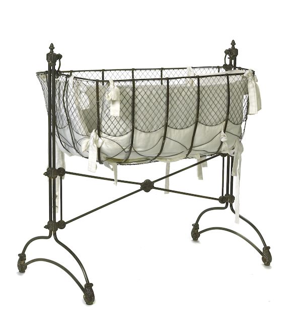 Bonhams : A Victorian style wrought iron cradle