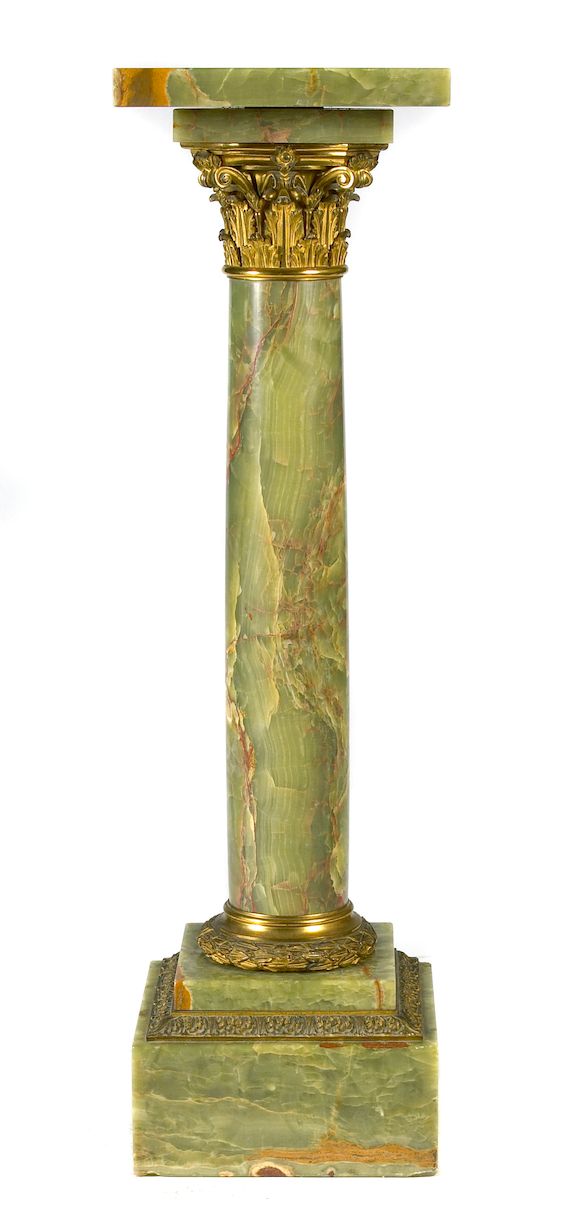 Bonhams : A Neoclassical style green onyx and gilt bronze mounted ...