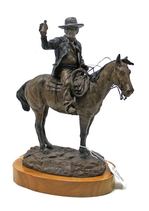 Bonhams : Jay Contway (American, born 1935) Mounted cowboy with a ...