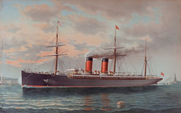 Bonhams : Fred Pansing (American, 1844-1912); The R.M.S. Umbria ...