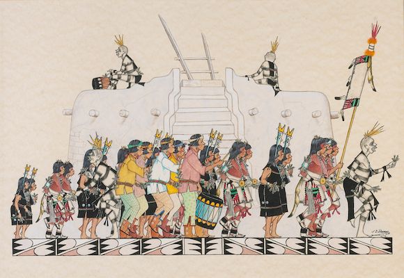 Bonhams : A J.D Roybal painting