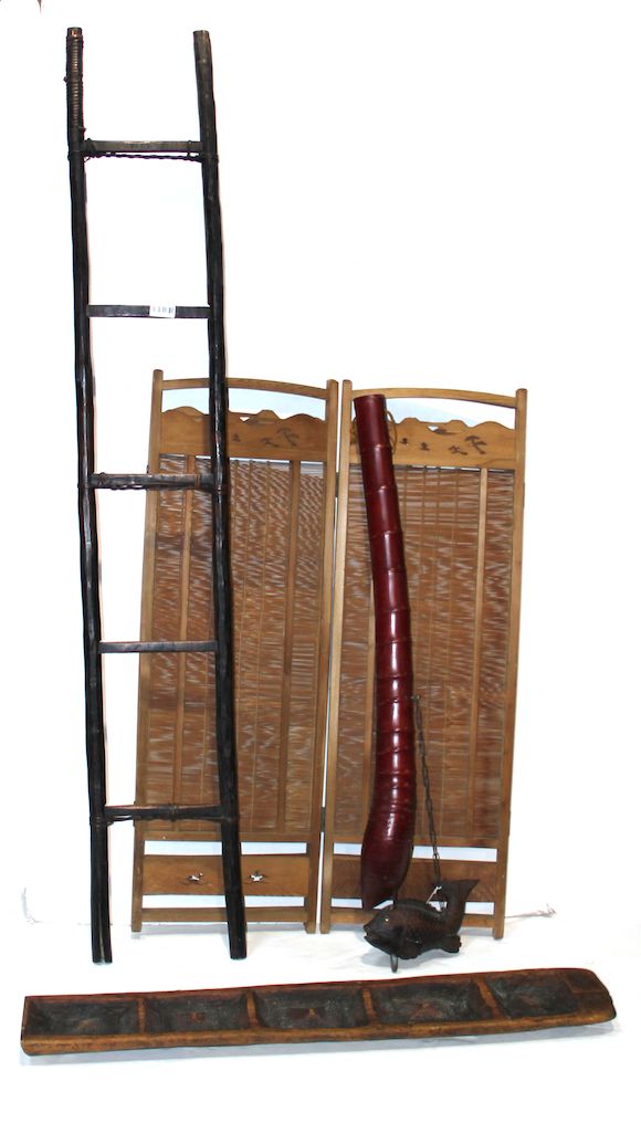 Bonhams : An assembled grouping, including two Japanese screens, a ...