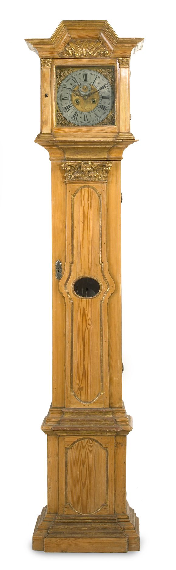 Bonhams : A Swedish Neoclassical parcel gilt and pine tallcase clock ...