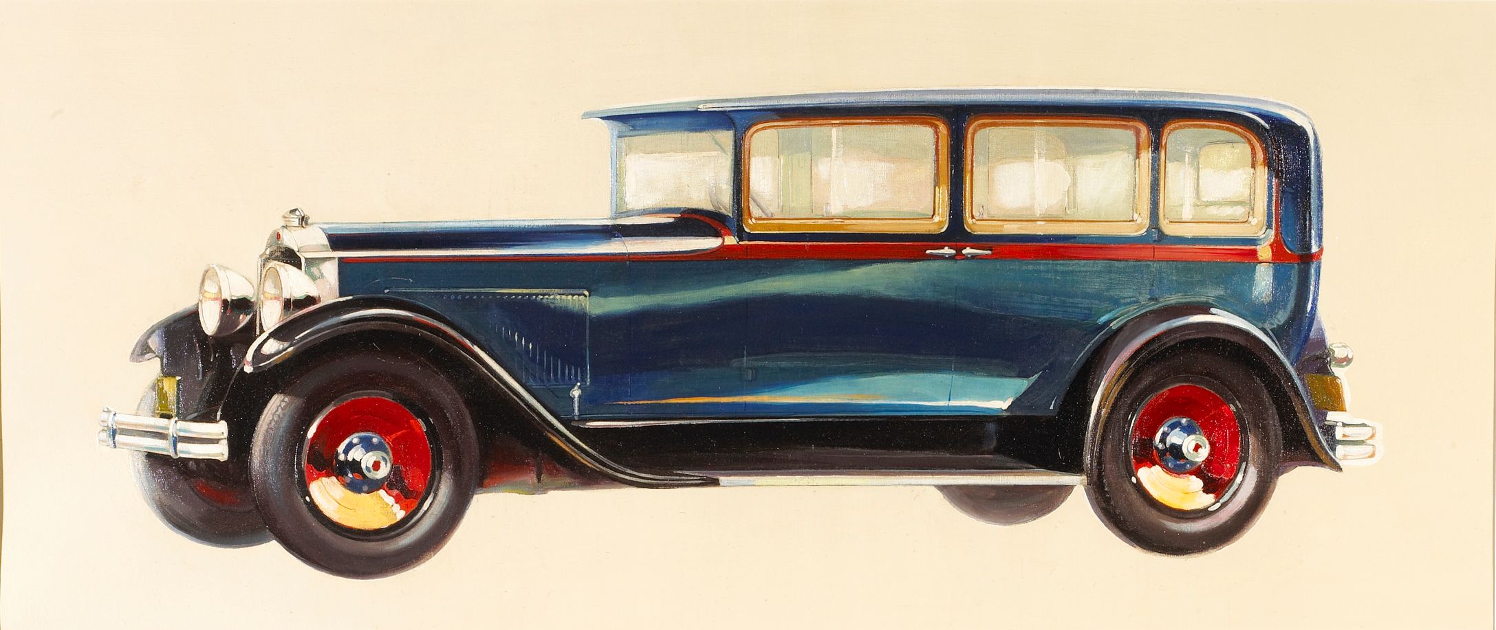 Bonhams Cars : A painting of a 1930 Packard 726 Five Passenger Sedan,