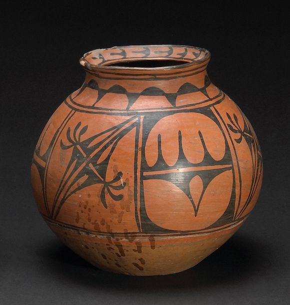 Bonhams : A San Ildefonso redware jar
