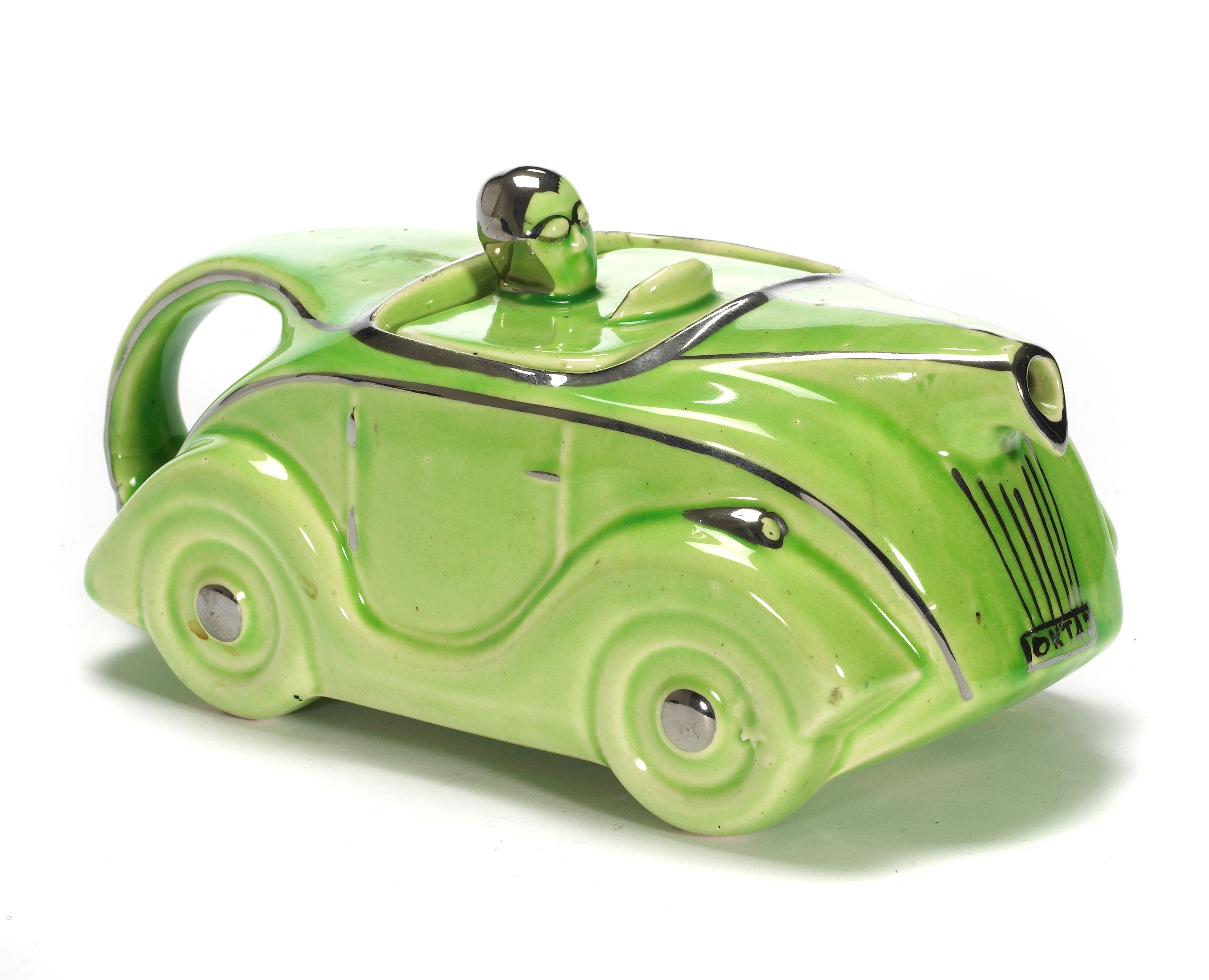 Bonhams Cars : An Ok tea for two ceramic car tea pot,