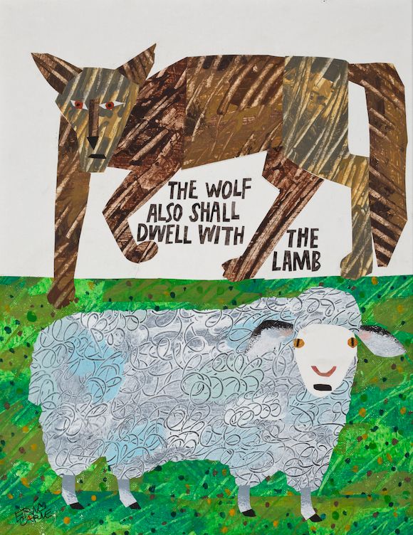Bonhams : Eric Carle (American, born 1929) "The wolf shall also dwell ...