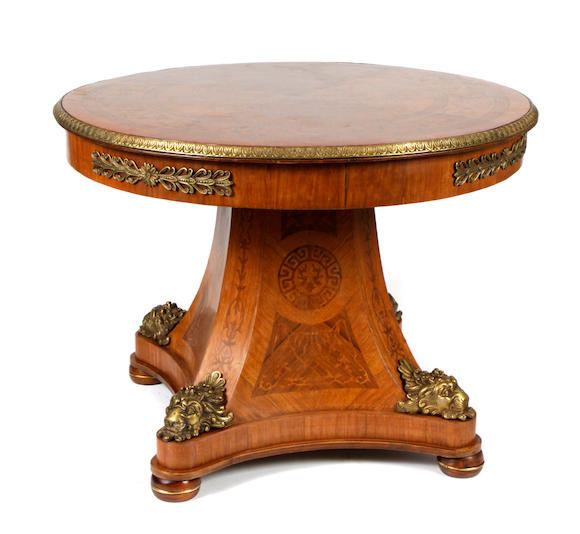 Bonhams An Empire Style Bronze Mounted Center Table