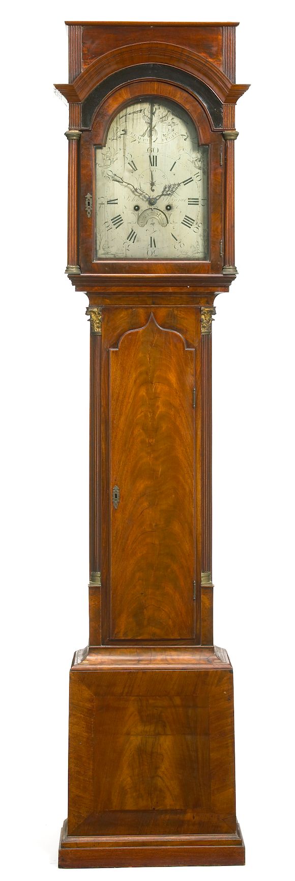 Bonhams : A late George III gilt metal mounted mahogany tallcase clock