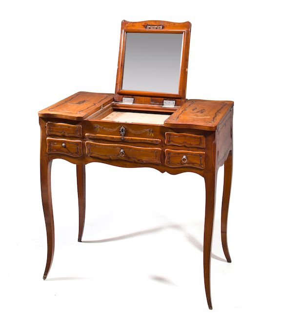 Bonhams : A late Louis XV inlaid cherrywood coiffeuse late 18th/early ...