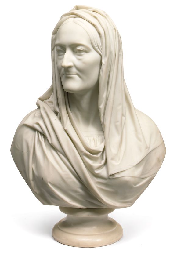 Bonhams : A Victorian carved marble bust John Henry Foley (Irish, 1818 ...