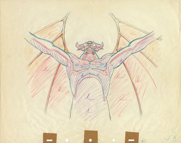 Bonhams : A Walt Disney animation drawing of Chernabog from Fantasia