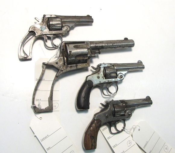 Bonhams : A lot of four 19th century revolvers