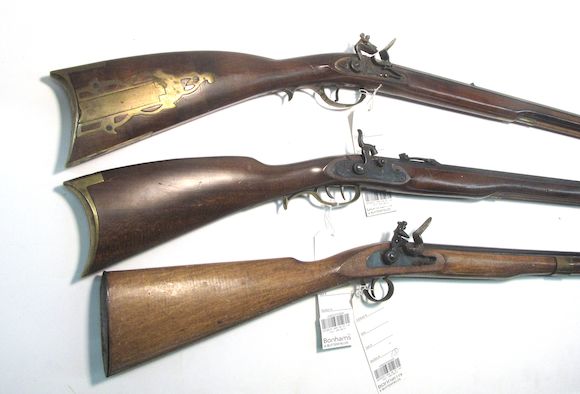 Bonhams : A lot of three reproduction black powder rifles