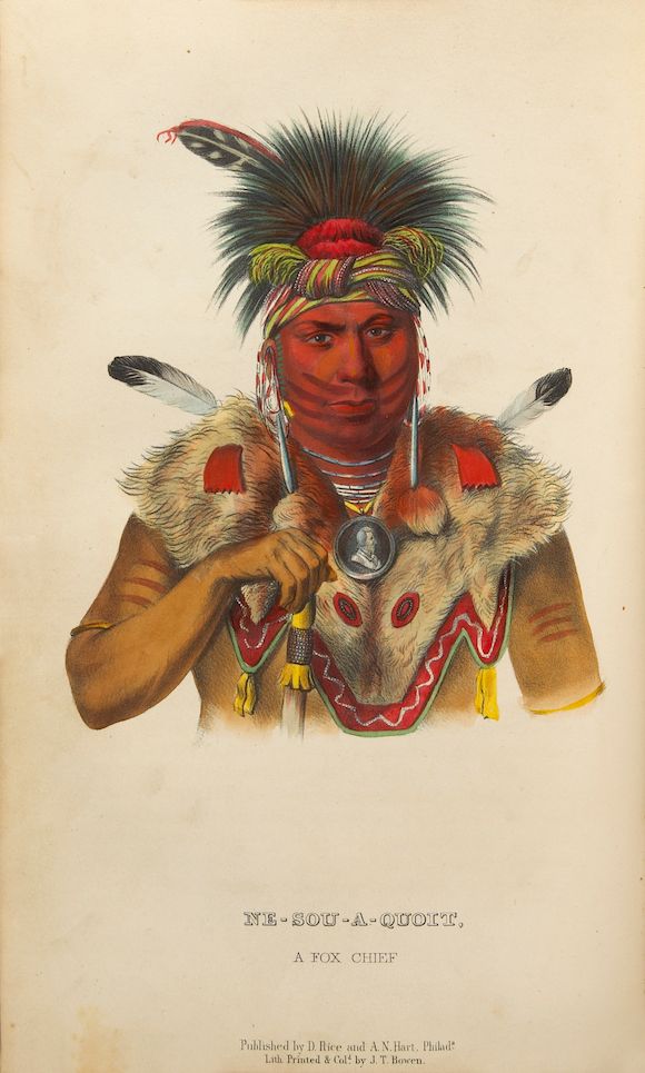 Bonhams : MCKENNEY, THOMAS & JAMES HALL. History of the Indian Tribes ...