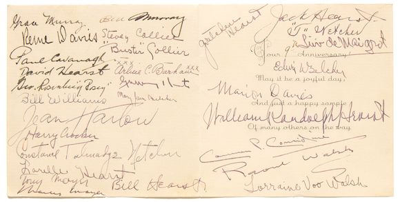 Bonhams : Jean Harlow signed card