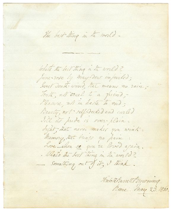 Bonhams : BROWNING, ELIZABETH BARRETT.