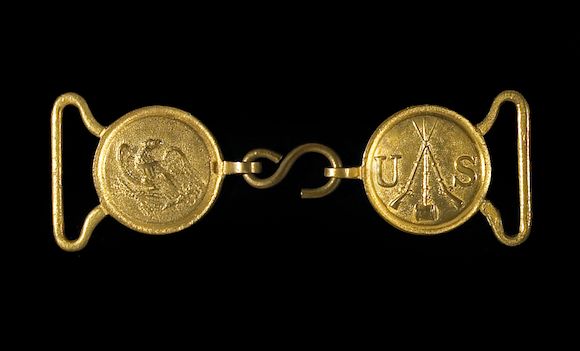 Bonhams : A scarce U.S. Model 1832 infantry NCO waist belt plate