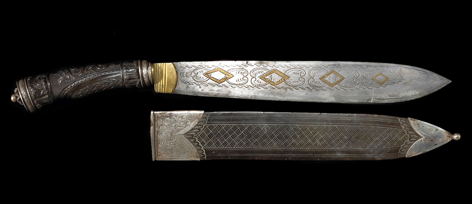Bonhams : A silver-mounted Spanish Colonial dagger