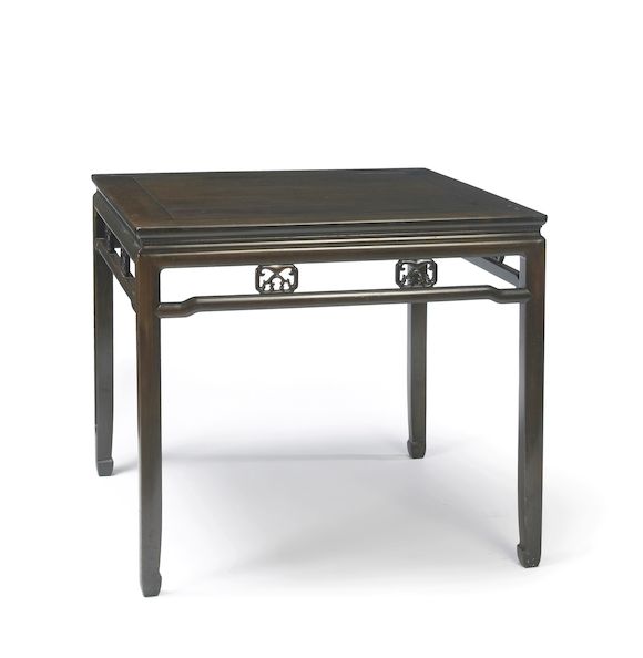 Bonhams : A zitan and mixed wood table