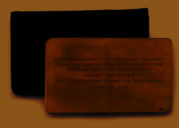 Bonhams : Mack Sennett Academy lifetime member card