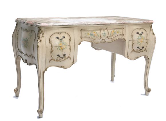 Bonhams : A Rococo style paint decorated dressing table