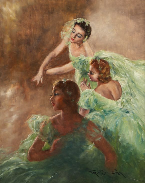 Bonhams : Pal Fried (Hungarian/American, 1893-1976) Three ballerinas 30 ...