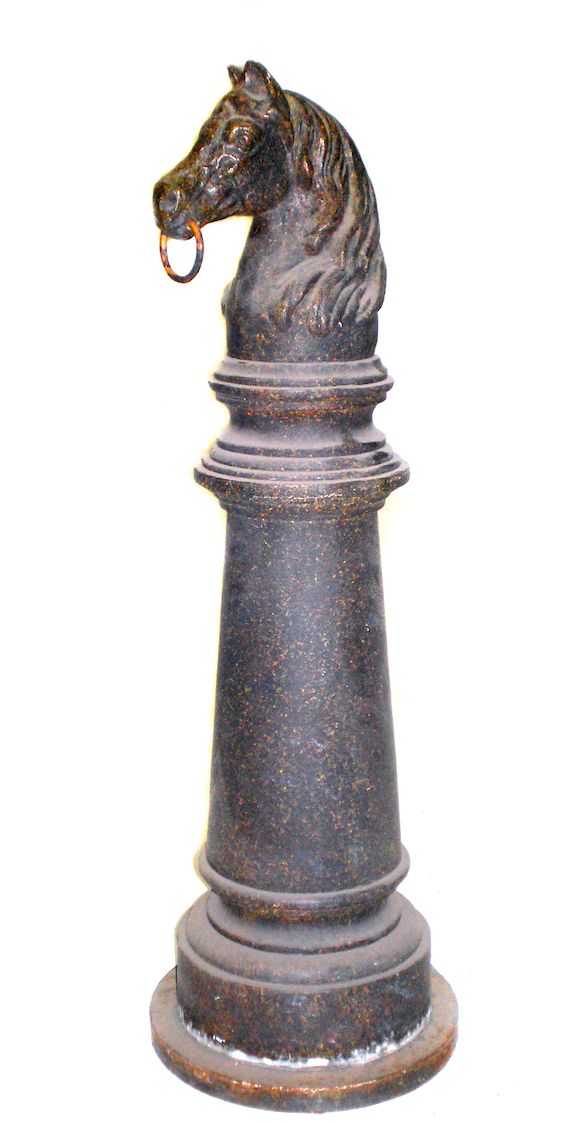 Bonhams : A cast iron hitching post, executed by Murray's Iron Works