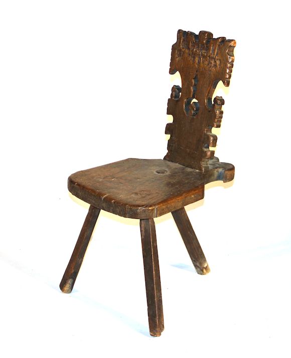 Bonhams : An Italian Renaissance style walnut sgabello chair mid 19th ...