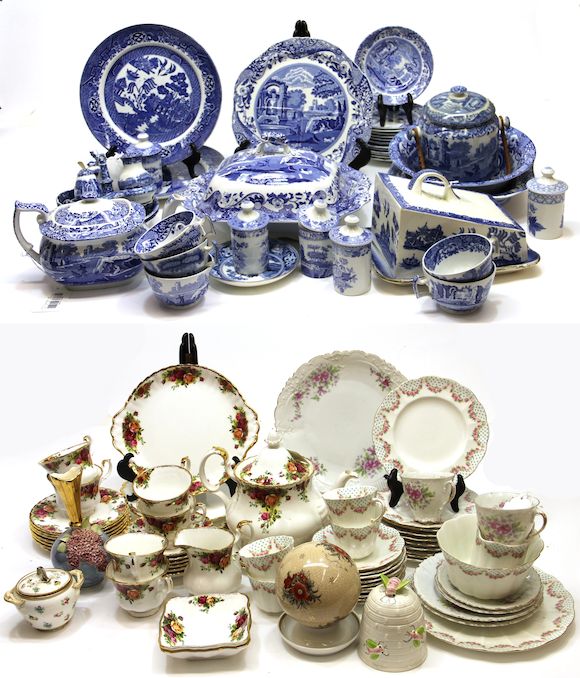 Bonhams : An assembled group of Spode earthenware in the Italian ...