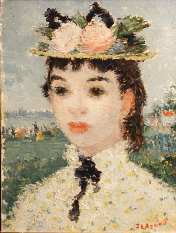 Bonhams : Dietz Edzard (German, 1893-1963) Head of a girl 14 x 10 1/2in