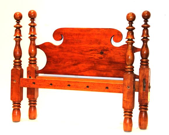Bonhams : A Federal maple cannon ball bed