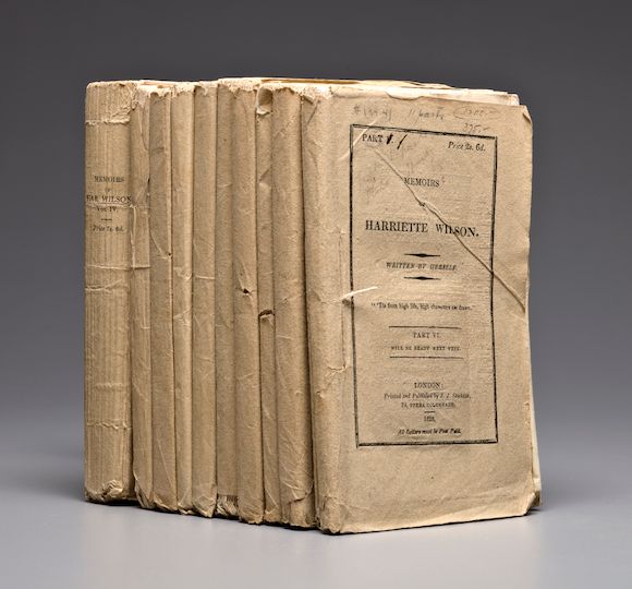 Bonhams : WILSON, HARRIETTE. 1786-1845. Memoirs of Harriette Wilson ...