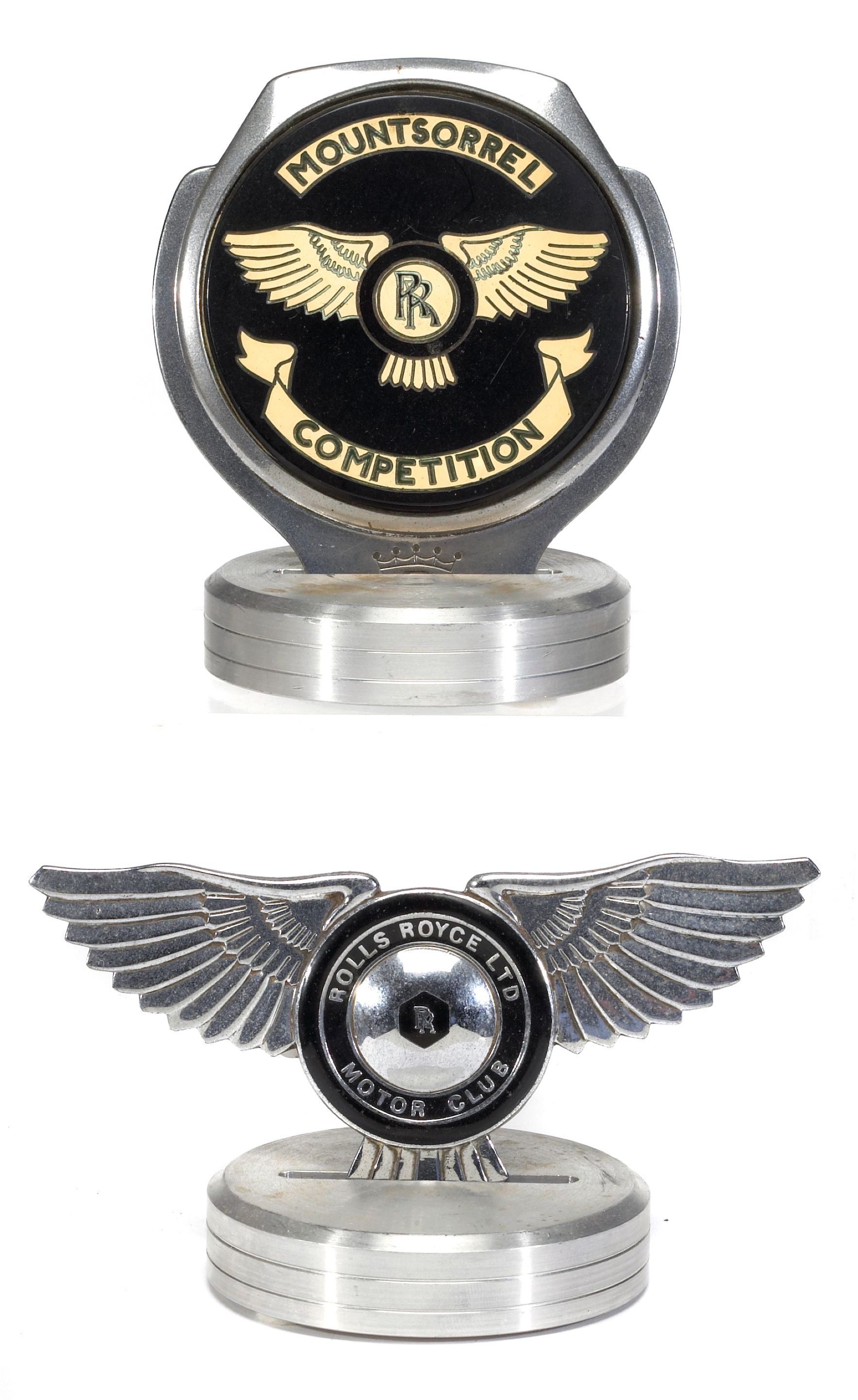 Bonhams Cars : A pair of Rolls-Royce Motor Club badges,