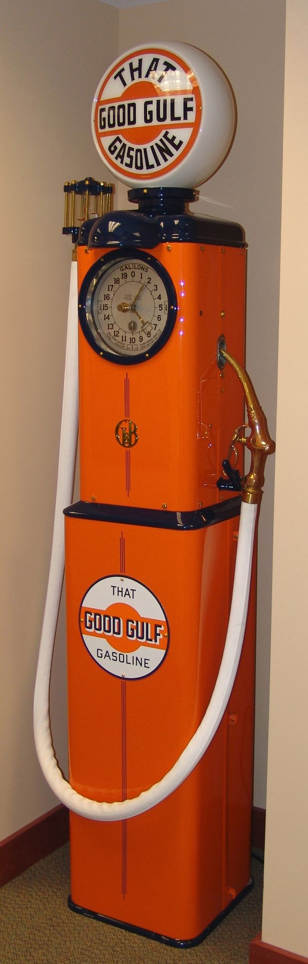 Bonhams Cars : A Gilbert & Barker "Tru-Meter" clock faced pump, 1933,