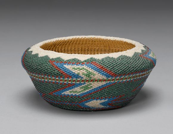 Bonhams : A Paiute beaded basket