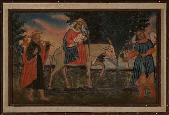 Bonhams : Spanish Colonial School, The Flight into Egypt