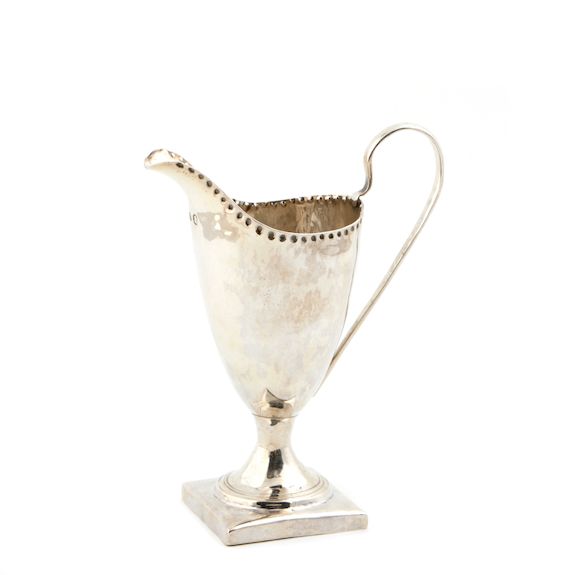 Bonhams : A George III silver cream pitcher with reverse punch beaded ...