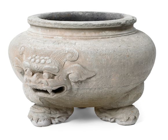 Bonhams : A stone cooking pot Ming dynasty, 16th century