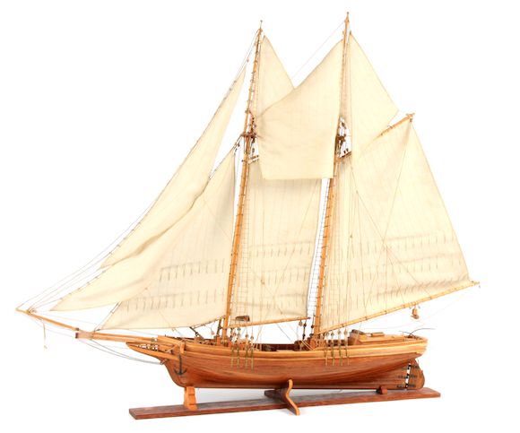 Bonhams : A small wood model of the 19th Century clipper ship: Flying ...