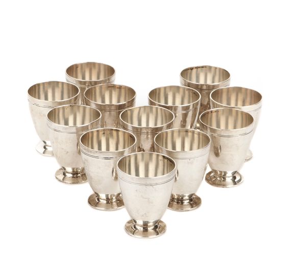 Bonhams : A set of twelve sterling cordial cups Tiffany and Co., New ...