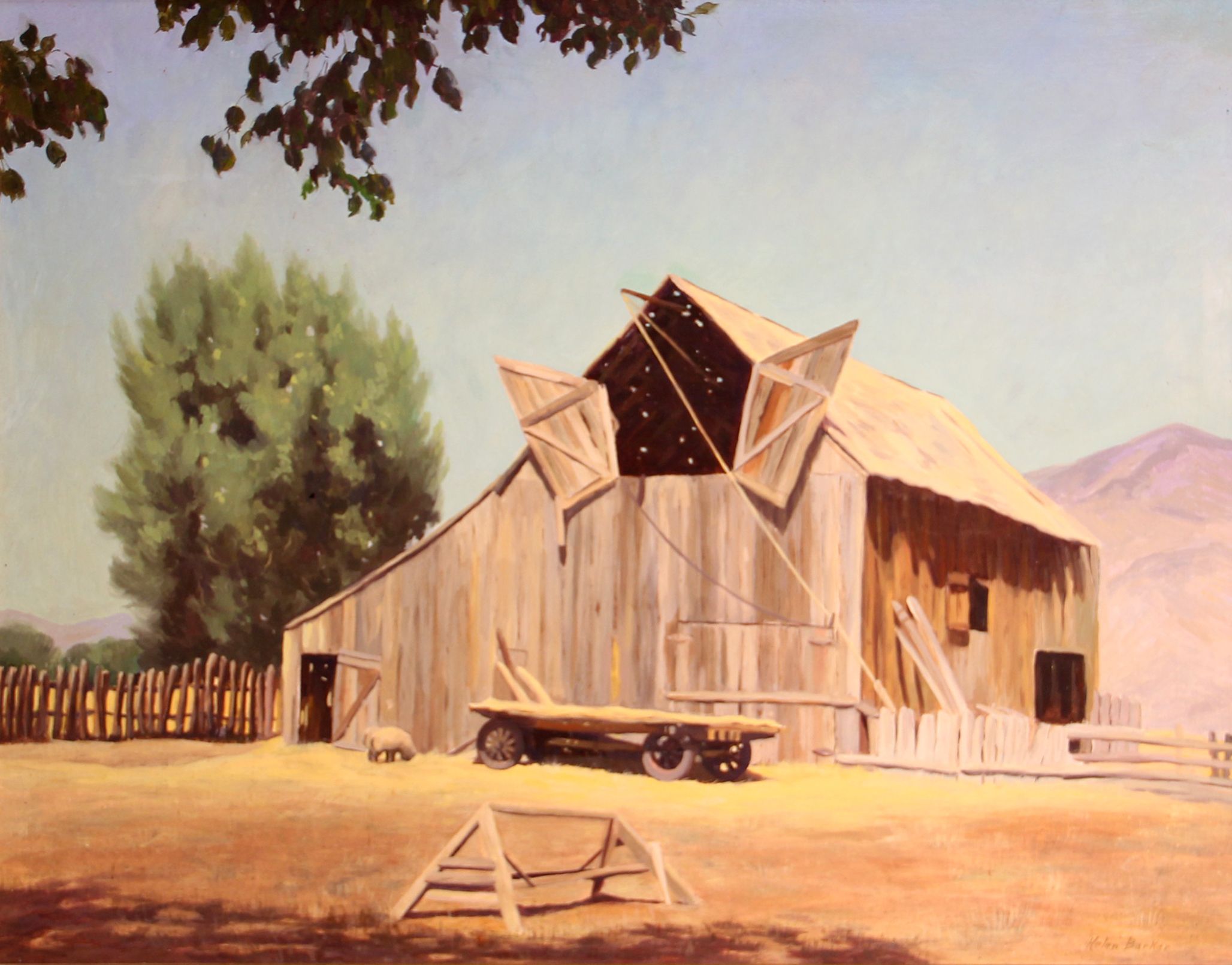 Bonhams : Helen Margaret Barker (American, 1917-1998) Hatton Ranch barn ...