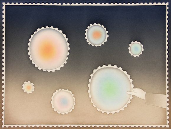 Bonhams : Jean-Michel Folon (Belgian, 1934-2005); Untitled (Gears);