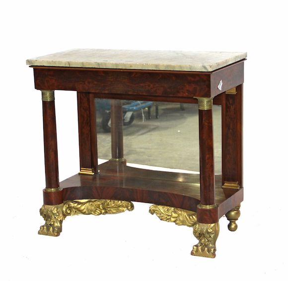 Bonhams : An American Classical parcel gilt mahogany pier table New ...