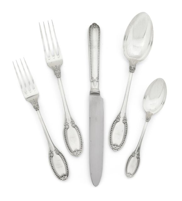 Bonhams : An Italian sterling silver flatware service for ten ...