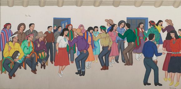 Bonhams : A Pablita Velarde painting