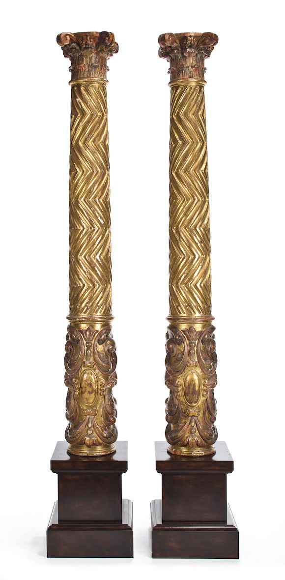 Bonhams : A pair of Italian late Renaissance carved and giltwood ...