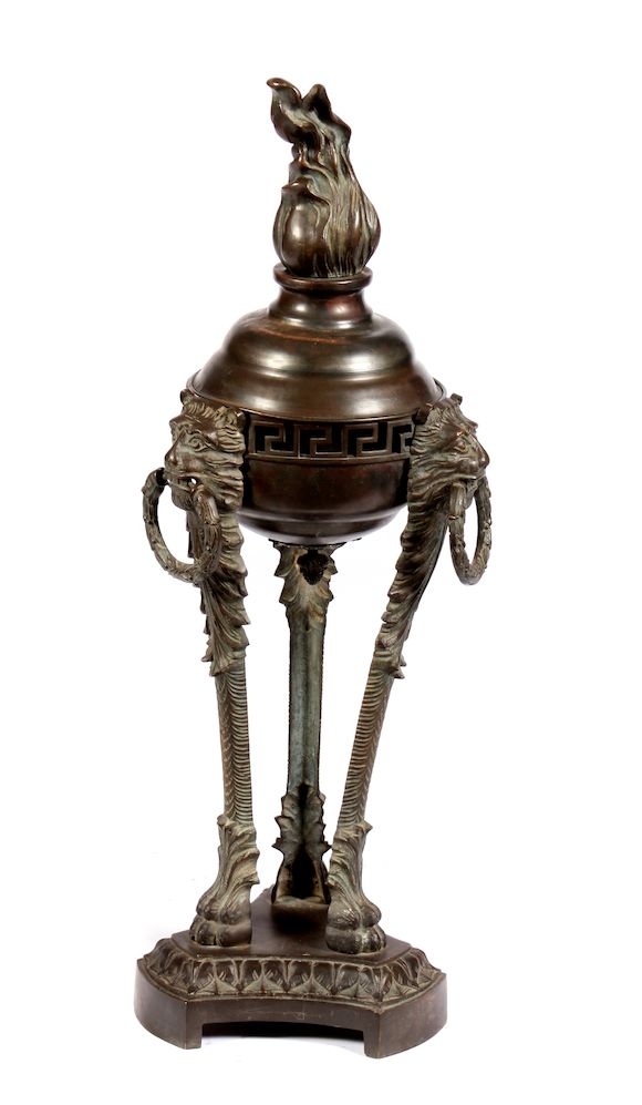 Bonhams : An imposing Neoclassical style patinated bronze brazier